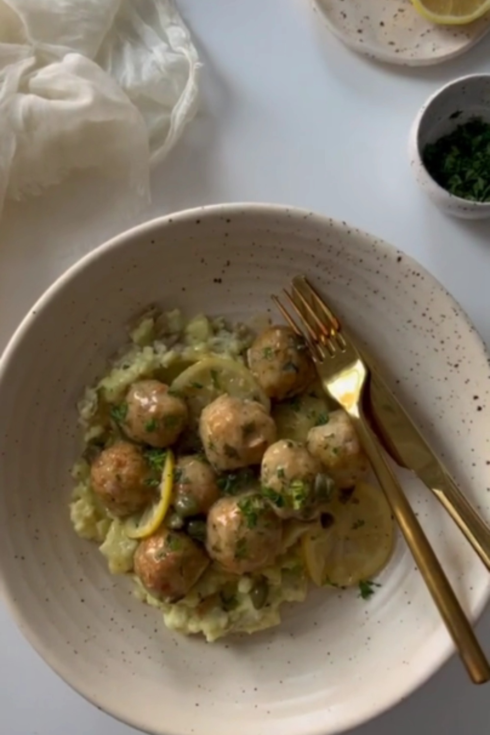 Giada Chicken Piccata Meatballs | Giada Recipes