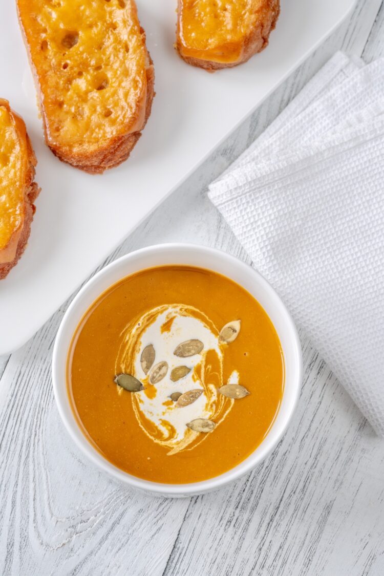 Giada Butternut Squash Soup with Fontina Cheese Crostini | Giada Recipes